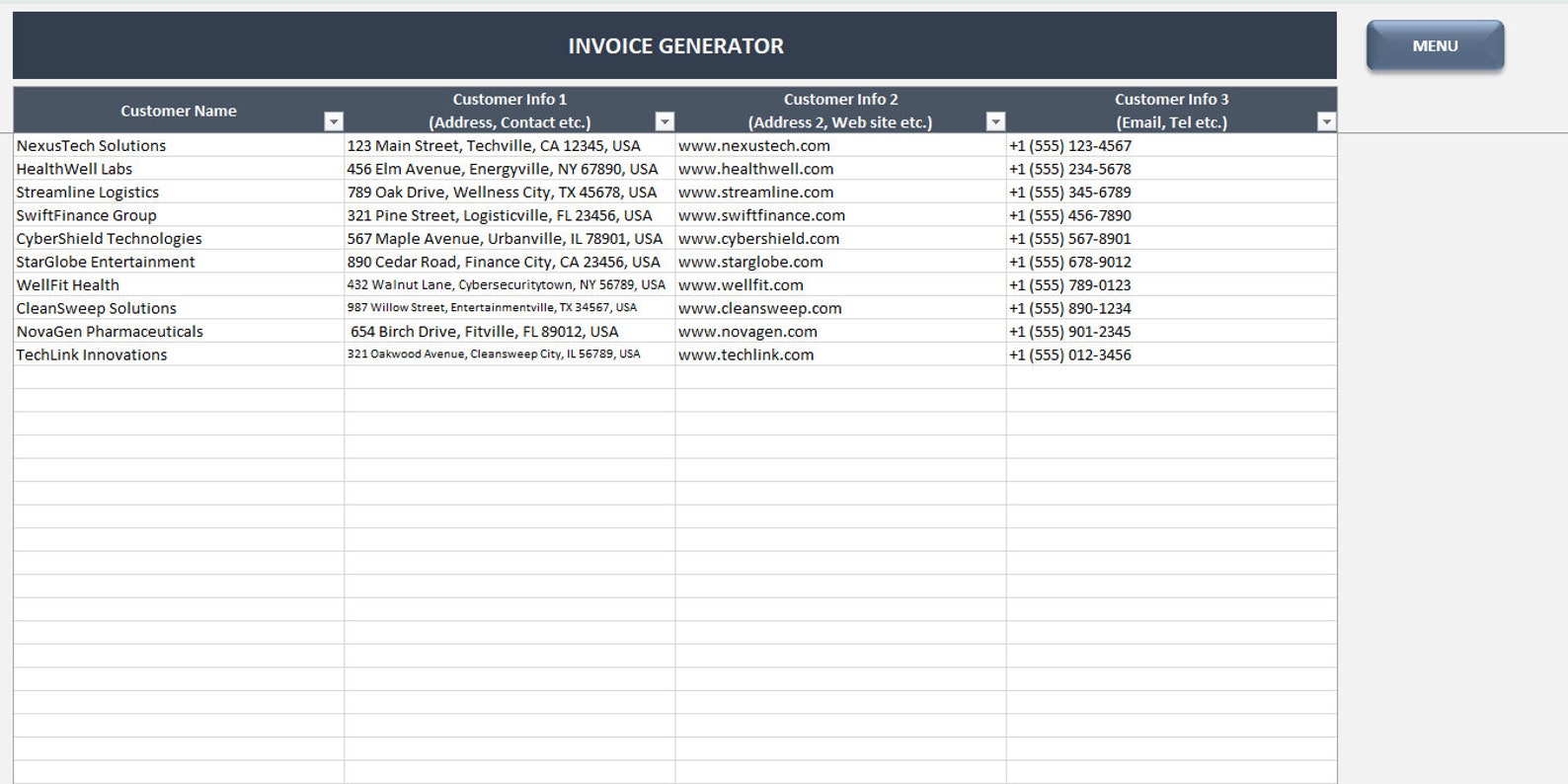 Invoice Generator | Excel Template | Invoice Maker | Invoice Excel ...