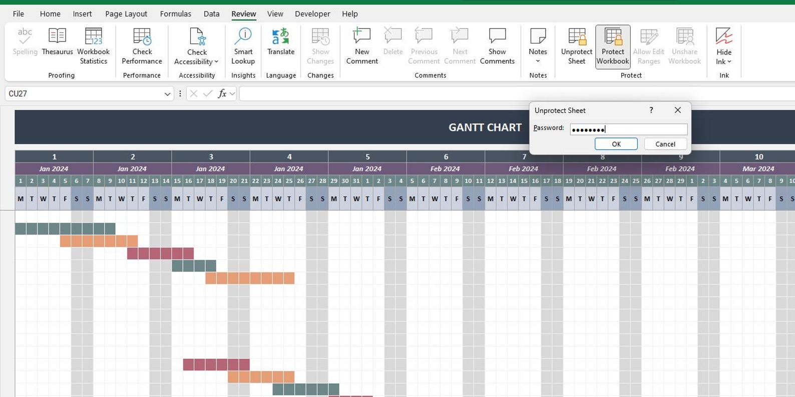 Gantt Chart Excel Template | Project Timeline Tracker | Task & Project ...