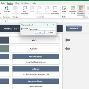Contact List Excel Template Contact List Sheet Telephone Contact List ...