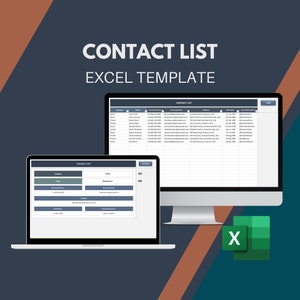 Contact List | Excel Template | Contact List Sheet | Telephone Contact ...