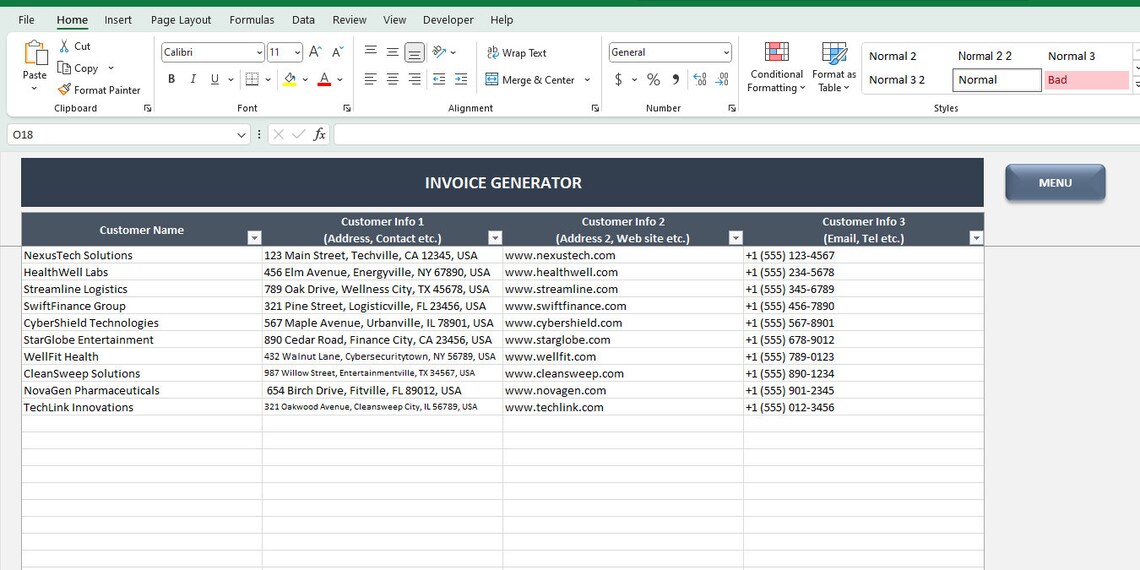 Invoice Generator Excel Template Invoice Maker Invoice Excel Template ...