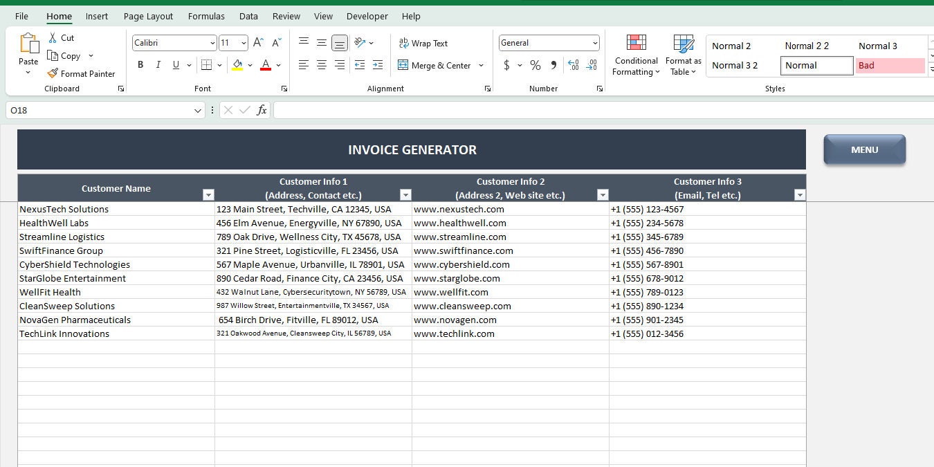 Invoice Generator Excel Template Invoice Maker Invoice Excel Template Business Invoice Invoice