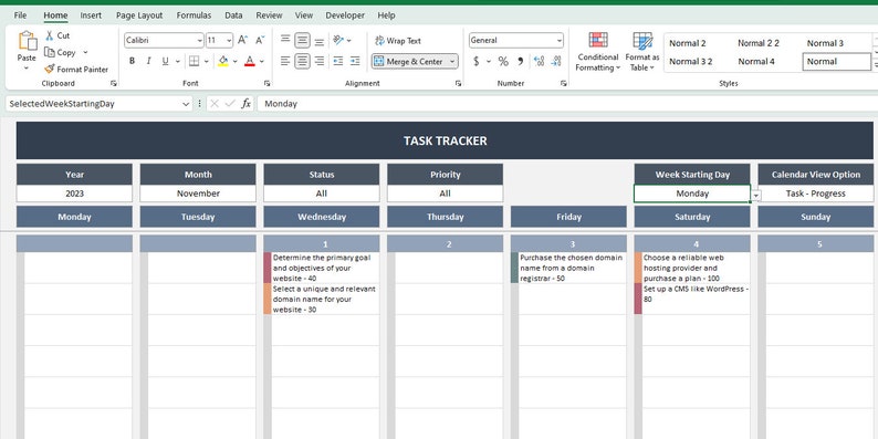 Task Tracker Excel Template Task Template Task List Task Management to ...