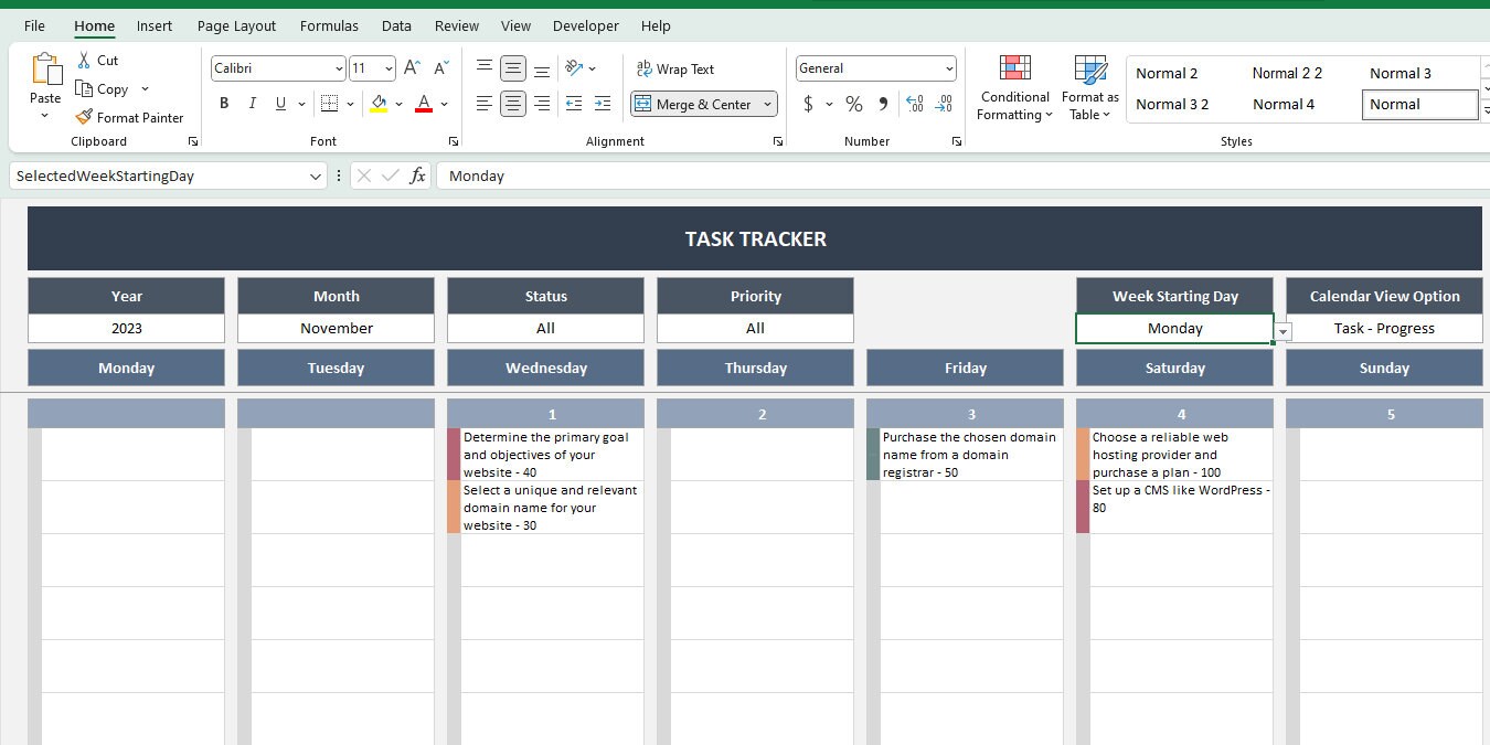 Task Tracker Excel Template Task Template Task List Task Management to ...