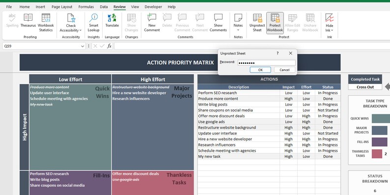 Buy Action Priority Matrix Excel Template Action Priority Priority ...