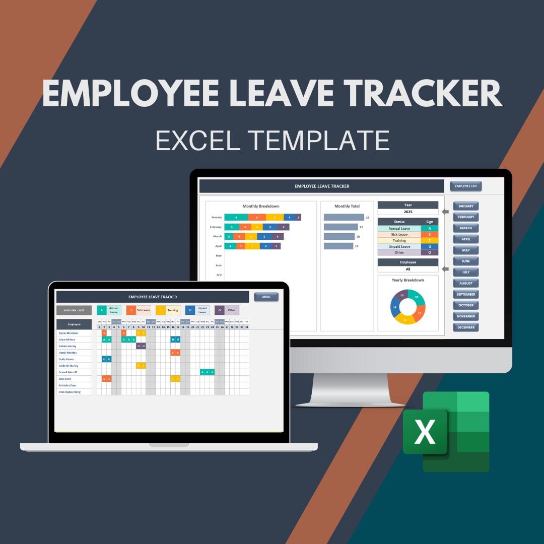 Employee Leave Tracker Excel Template | PTO Tracker Spreadsheet ...