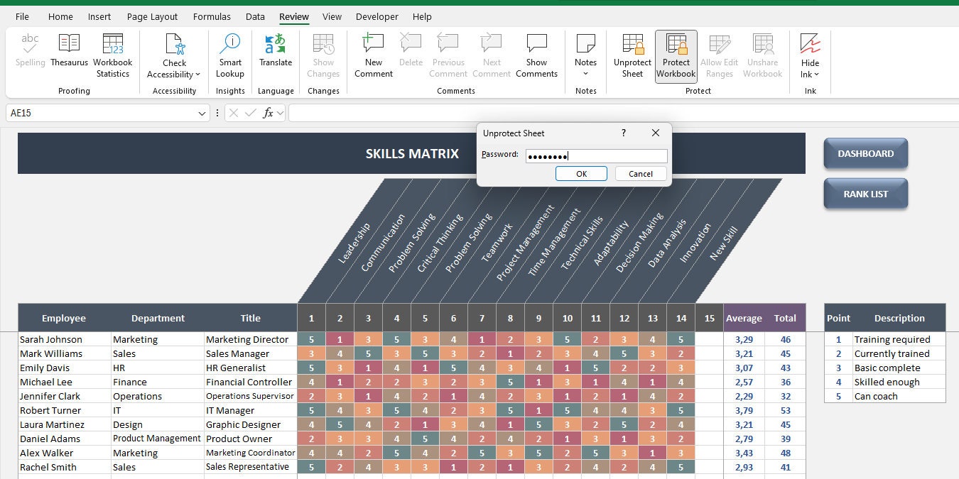 Matriz de habilidades / Plantilla de Excel / Plantilla de matriz de ... Matriz de habilidades / Plantilla de Excel / Plantilla de matriz de ...