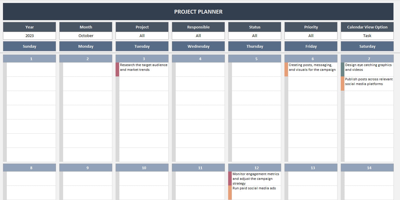 Project Planner | Excel Template | Project Plan Template | Excel ...