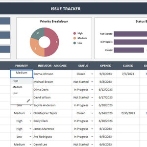 Issue Tracker | Google Sheets Template | Issue Register | Task Issue ...