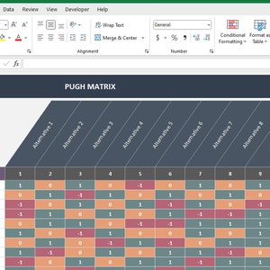 Pugh Matrix Excel Template: Decision Analysis Tool - Etsy