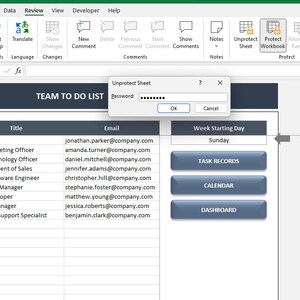 Team to Do List Excel Template Employee Task Tracker Todo List ...