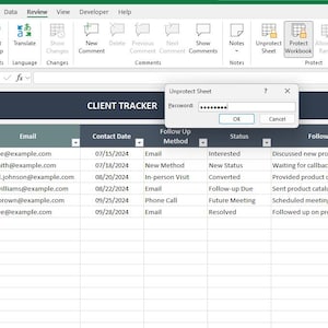 Client Tracker | Excel Template | CRM Template | Customer Tracker ...