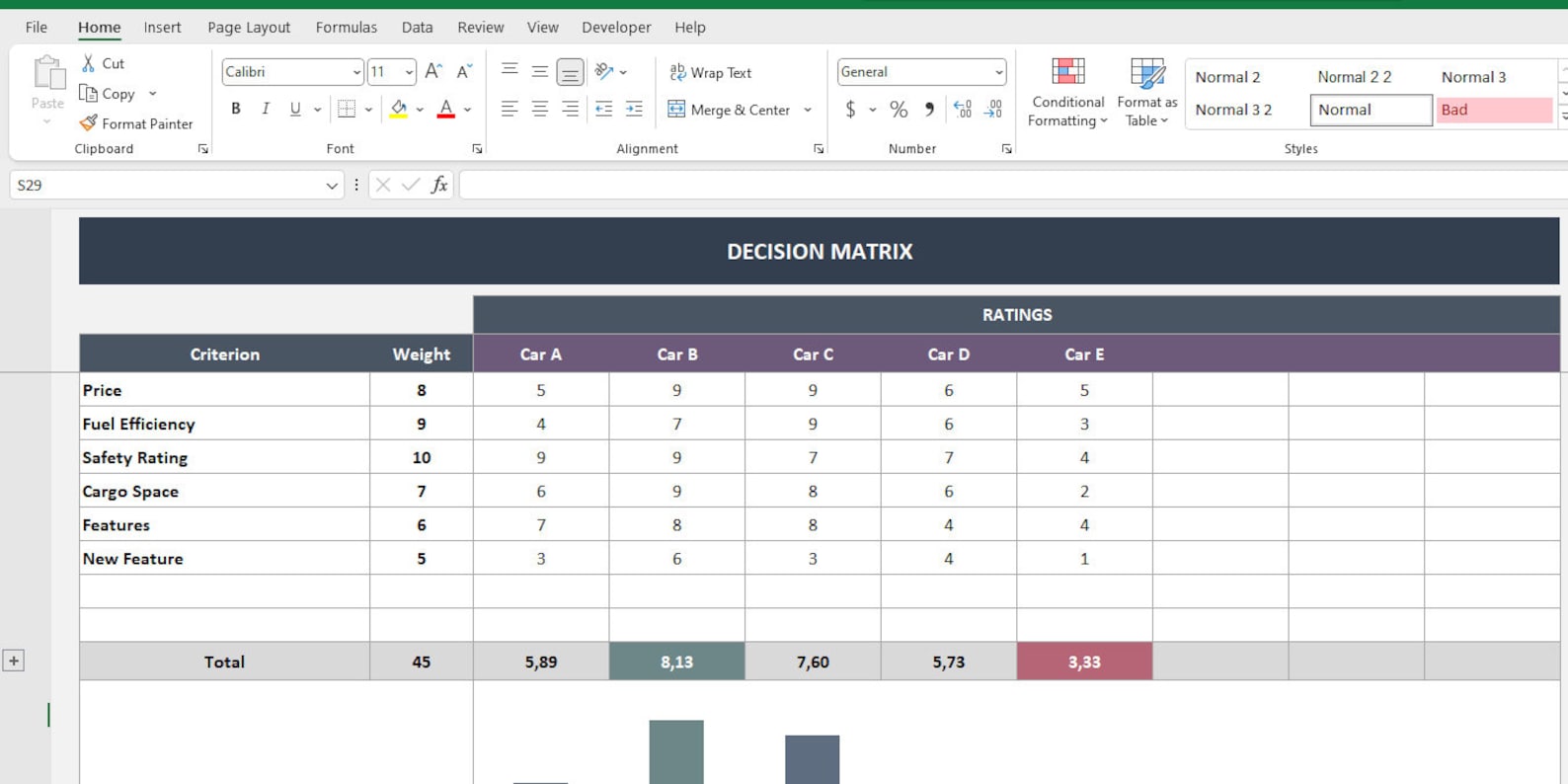 Decision Matrix Excel Template: Decision-making Tool - Etsy