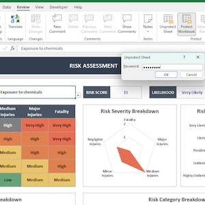 Risk Assessment Excel Template | Risk Register | Project Management ...
