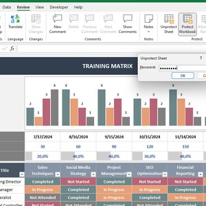 Training Matrix | Excel Template | Training Tracker | Employee Training ...