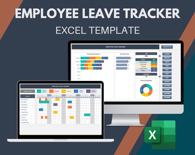 Annual Leave Tracker, Work Leave Printable, Annual Leave Planner, Work ...