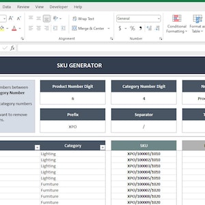 SKU Generator | Excel Template | SKU Barcode Generator | SKU Creator ...