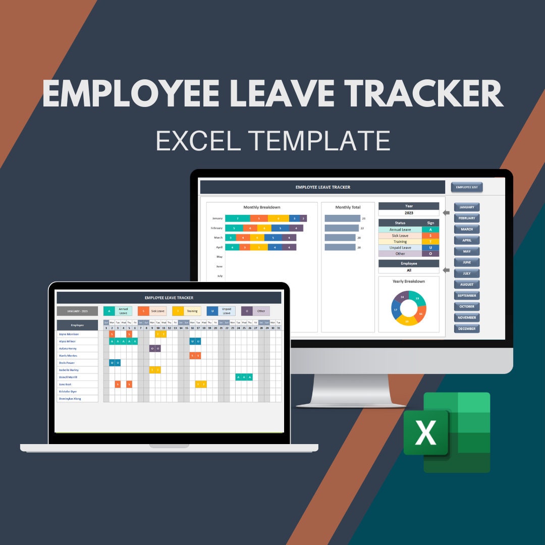 Employee Leave Tracker Excel Template Leave Management Excel Time off ...