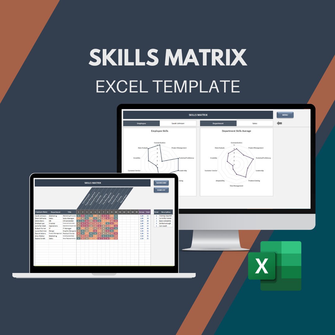 Skills Matrix Excel Template Skills Matrix Template Skills Gap Analysis ...