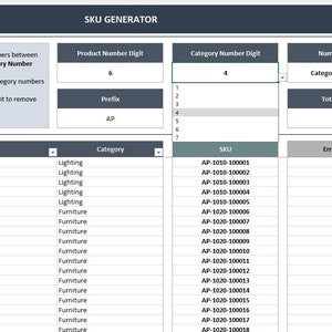 SKU Generator | Excel Template | SKU Barcode Generator | SKU Creator ...