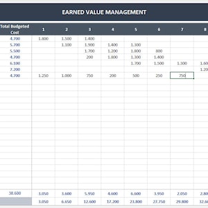 Earned Value Management Excel Template | EVM Project Tracker | Cost ...