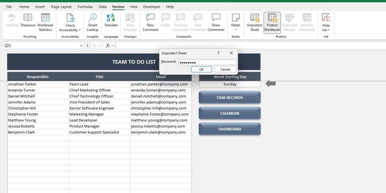 Team to Do List Excel Template | Team Task Tracker | Project Management ...