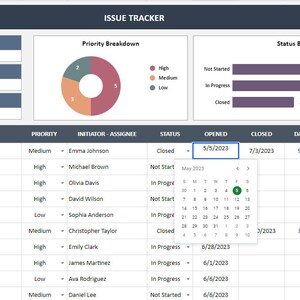 Issue Tracker | Google Sheets Template | Issue Register | Task Issue ...