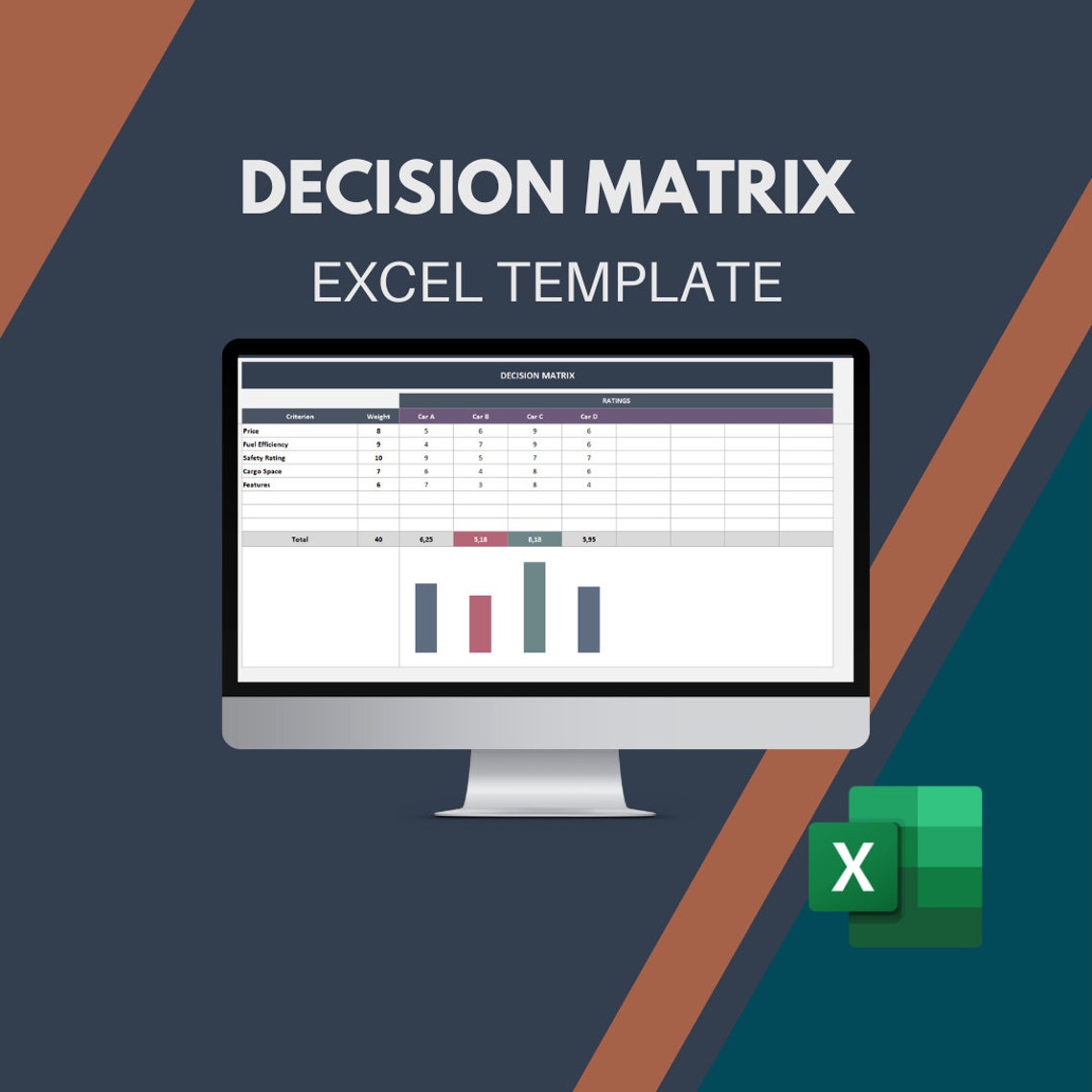 Decision Matrix Excel Template: Decision-making Tool - Etsy