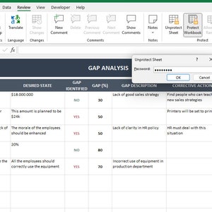 GAP Analysis | Excel Template | Gap Identification | Identify Gaps | GAP Assessment | Strategic ...