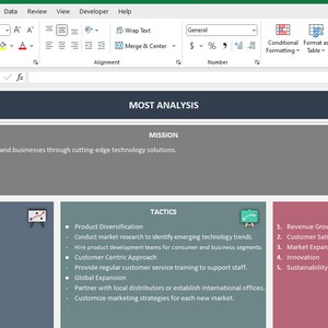MOST Analysis Excel Template: Strategic Planning & Business Strategy - Etsy