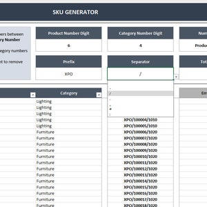 SKU Generator | Excel Template | SKU Barcode Generator | SKU Creator ...