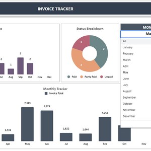 Invoice Tracker Google Sheets Template: Payment Organizer - Etsy