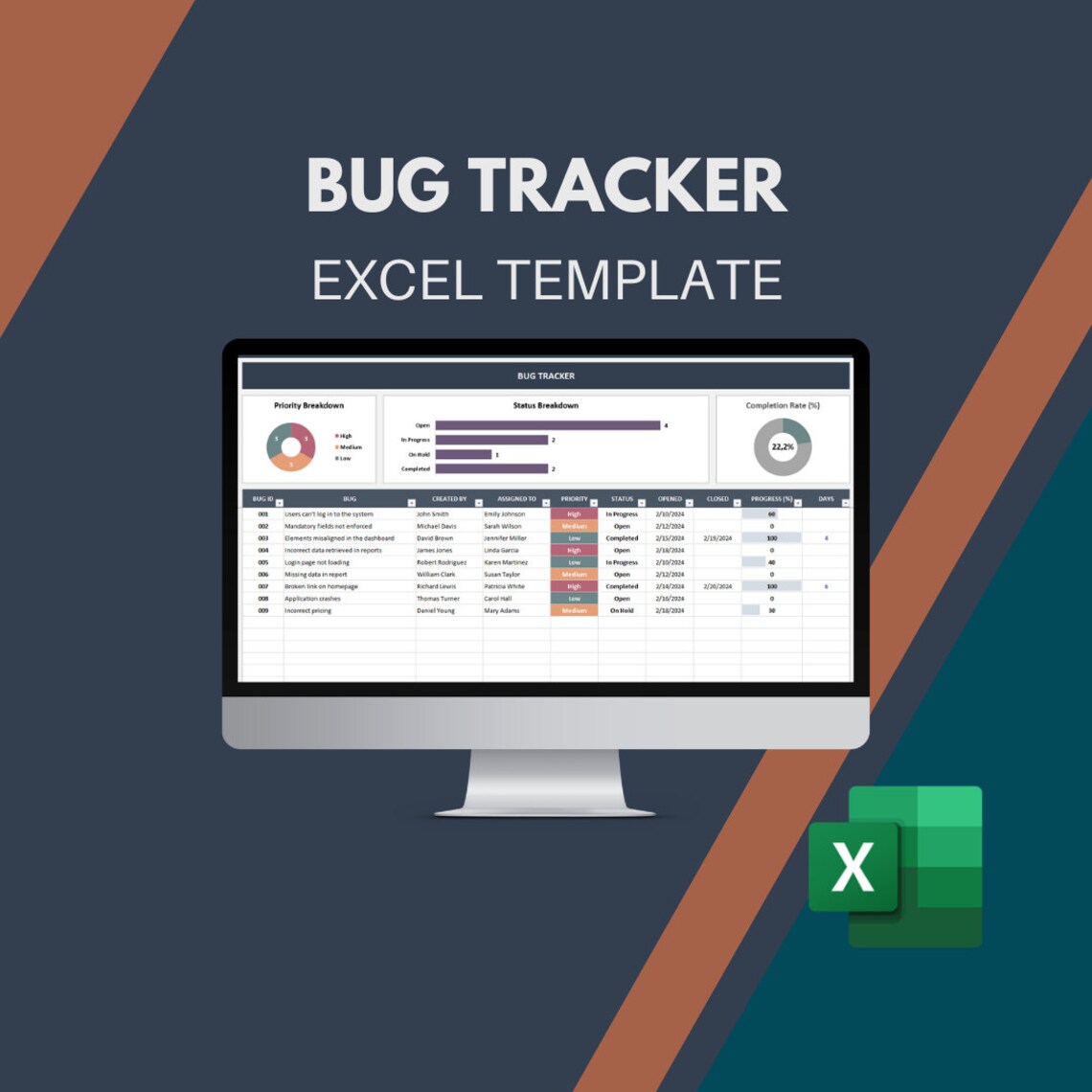 Bug Tracker Excel Template Bug Tracker Template Issue Tracker Bug Template Bug Management Bug ...