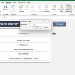 Employee Directory Excel Template: HR Company Contact List - Etsy