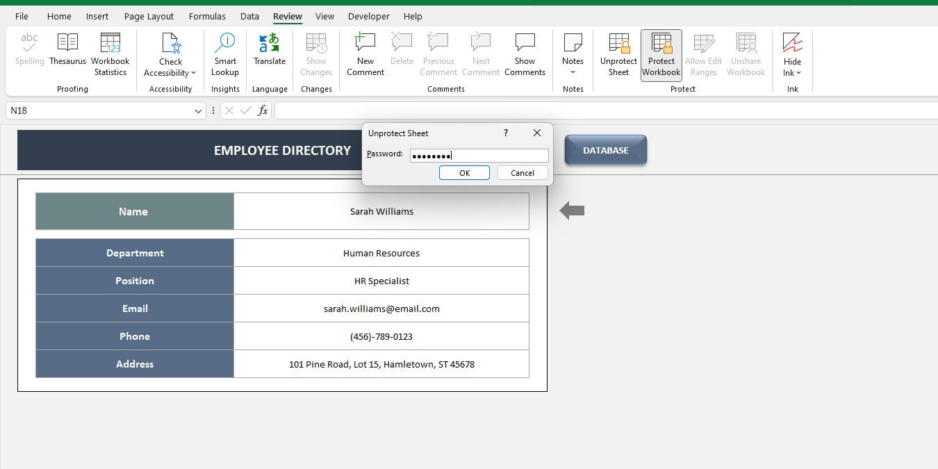 Employee Directory Excel Template: HR Company Contact List - Etsy