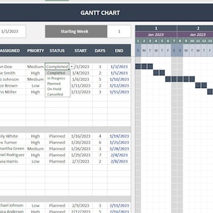 Gantt Chart Excel Template WBS Gantt Chart Gantt Chart Maker Gantt ...