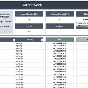 SKU Generator | Excel Template | SKU Barcode Generator | SKU Creator ...