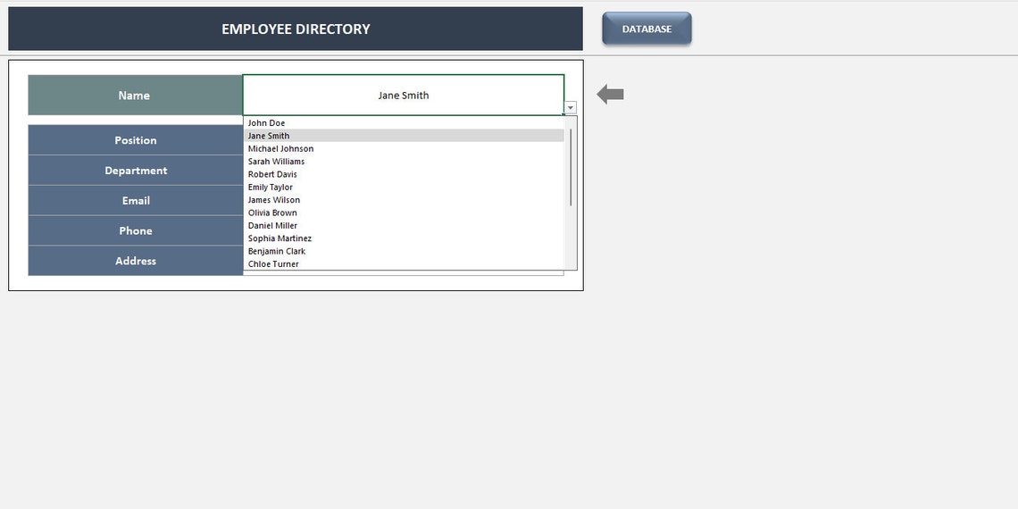 Employee Directory Excel Template HR Directory Company Directory ...
