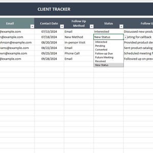 Client Tracker | Excel Template | CRM Template | Customer Tracker ...