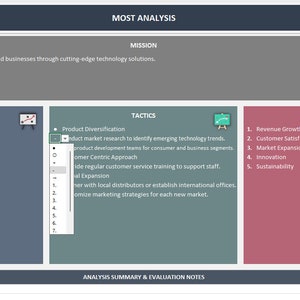 MOST Analysis Excel Template: Strategic Planning & Business Strategy - Etsy