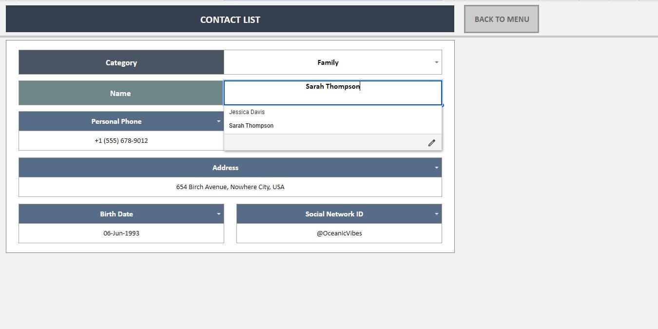 Contact List | Google Sheets Template | Contact List Template ...