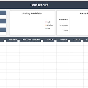 Issue Tracker Excel Template: Project Problem Log (digital Download) - Etsy