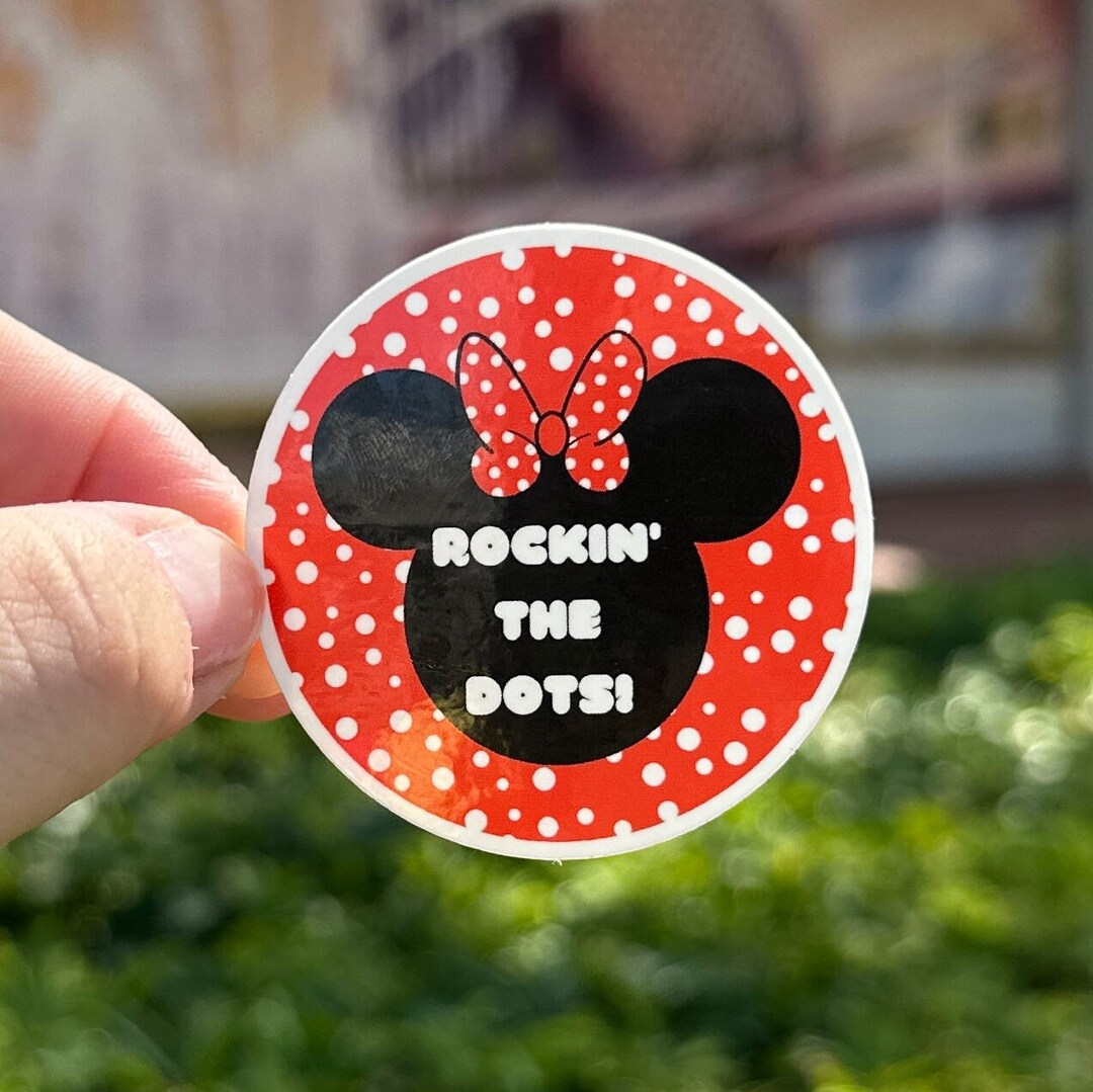 Minnie Mouse Rockin' the Dots Sticker: Polka Dot Sticker - Etsy