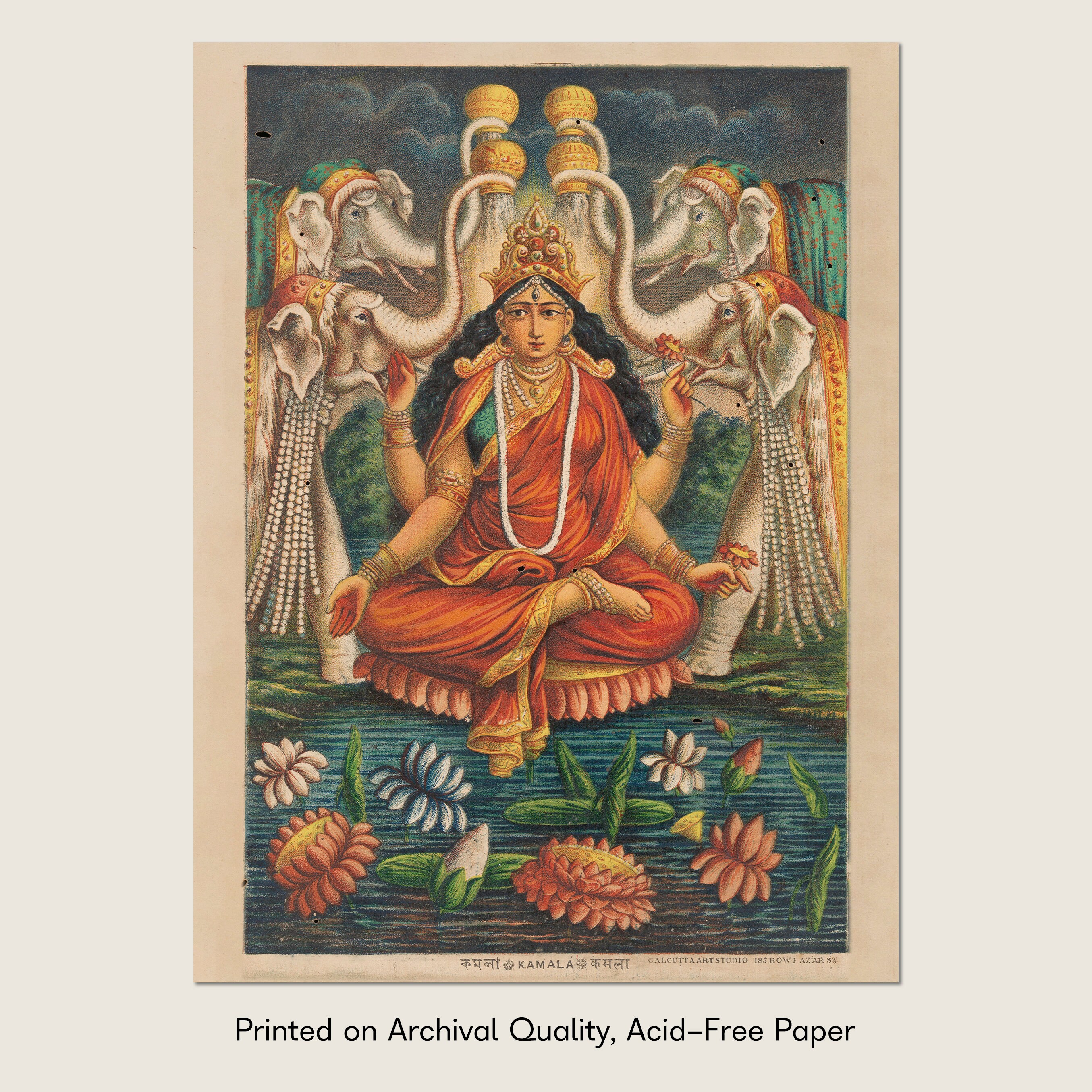 Kamala Devi, Saraswati | Divine Shakti Feminine | Devotional Art Print ...