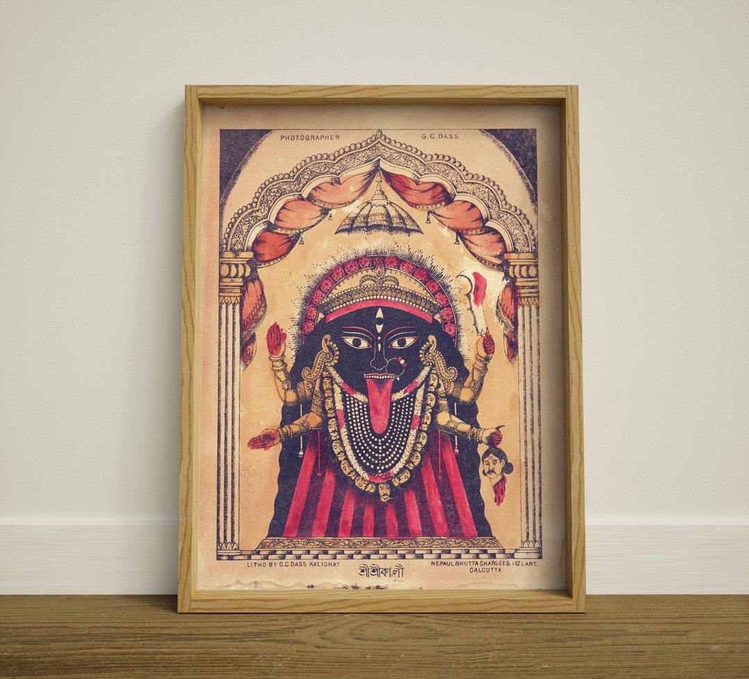 Kali Hindu Goddess Art Print: Traditional Indian Deity Altar Decor - Etsy