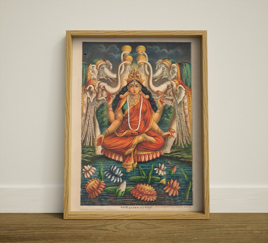 Kamala Devi, Saraswati | Divine Shakti Feminine | Devotional Art Print ...