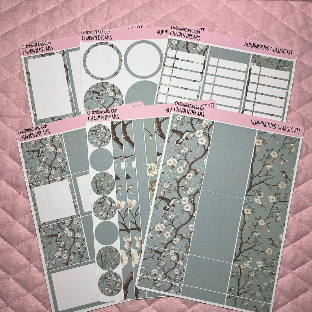 Hummingbird Classic Planner Sticker Kit - Etsy