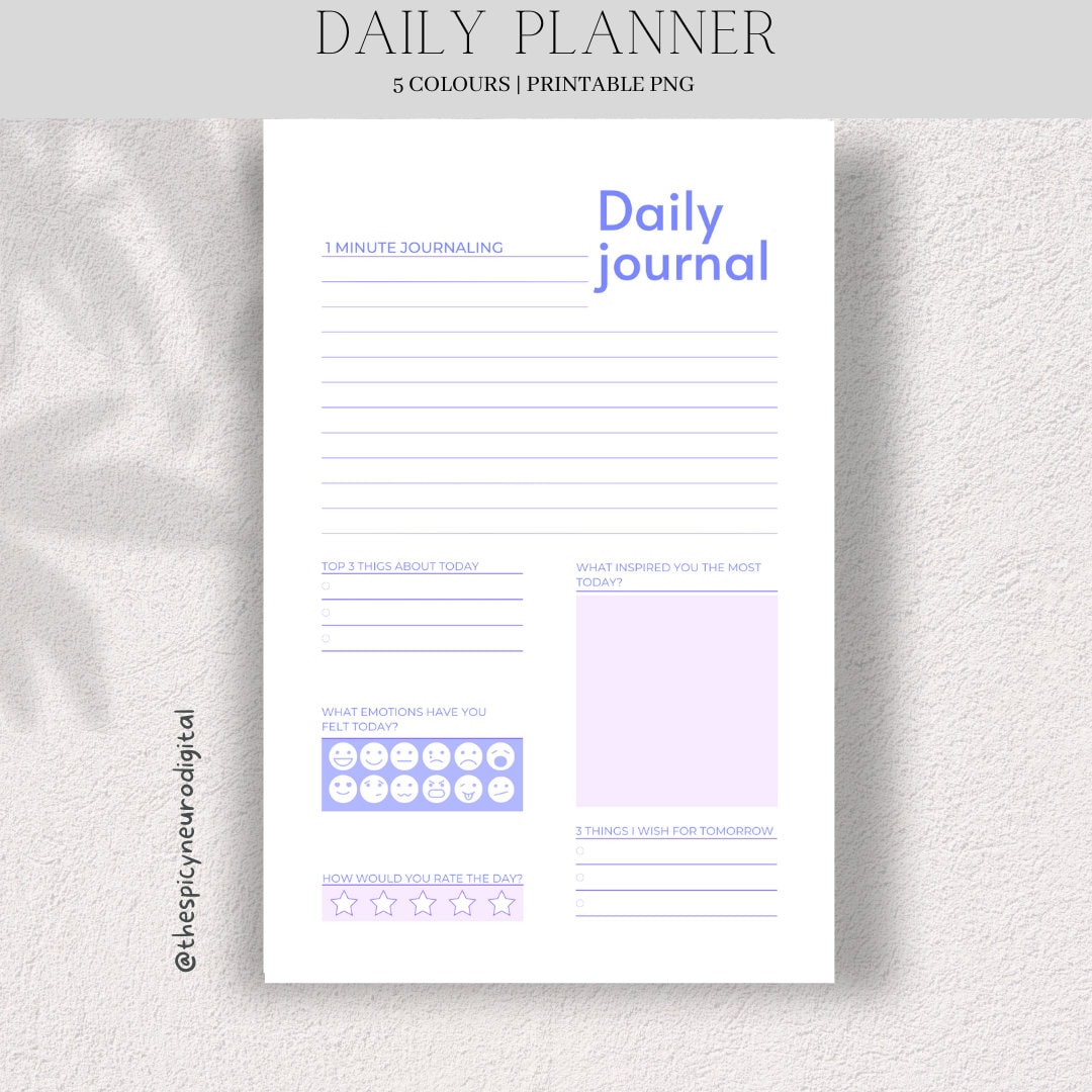 Daily Planner L Reusable Daily Planner L Digital Download L Printable ...