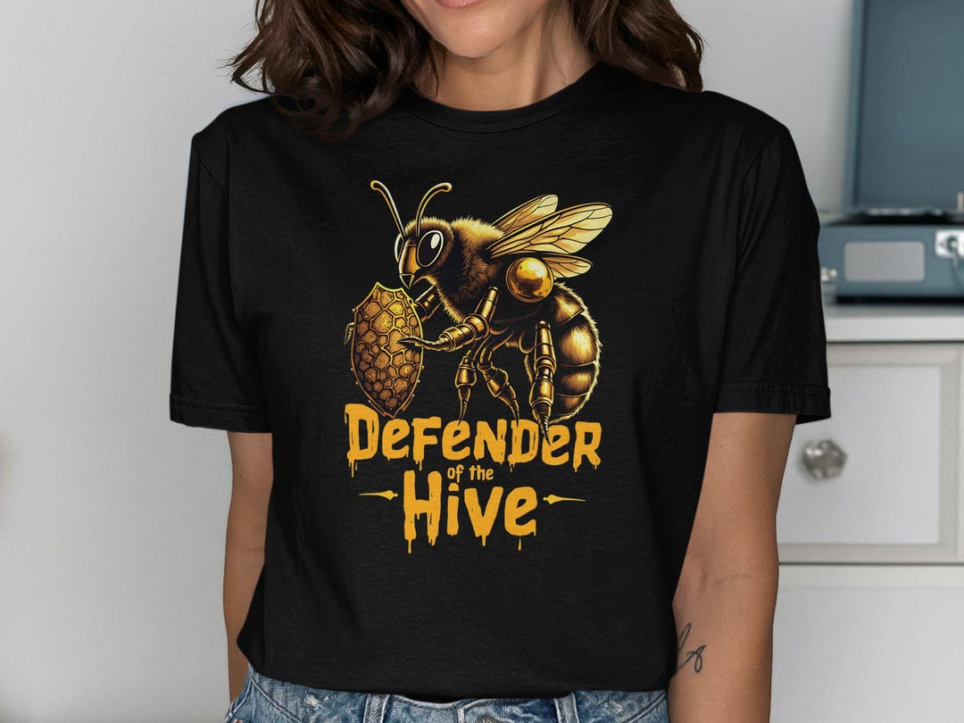 Defender of the Hive Shirt Bee Warrior Graphic Tee Protector of the ...