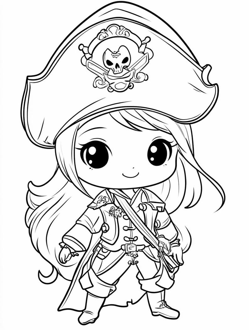 Pirates Grayscale Coloring Book for Adults and Kids, Grayscale Coloring ...